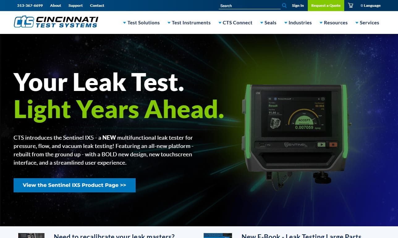 Cincinnati Test Systems, Inc. | Leak Detector